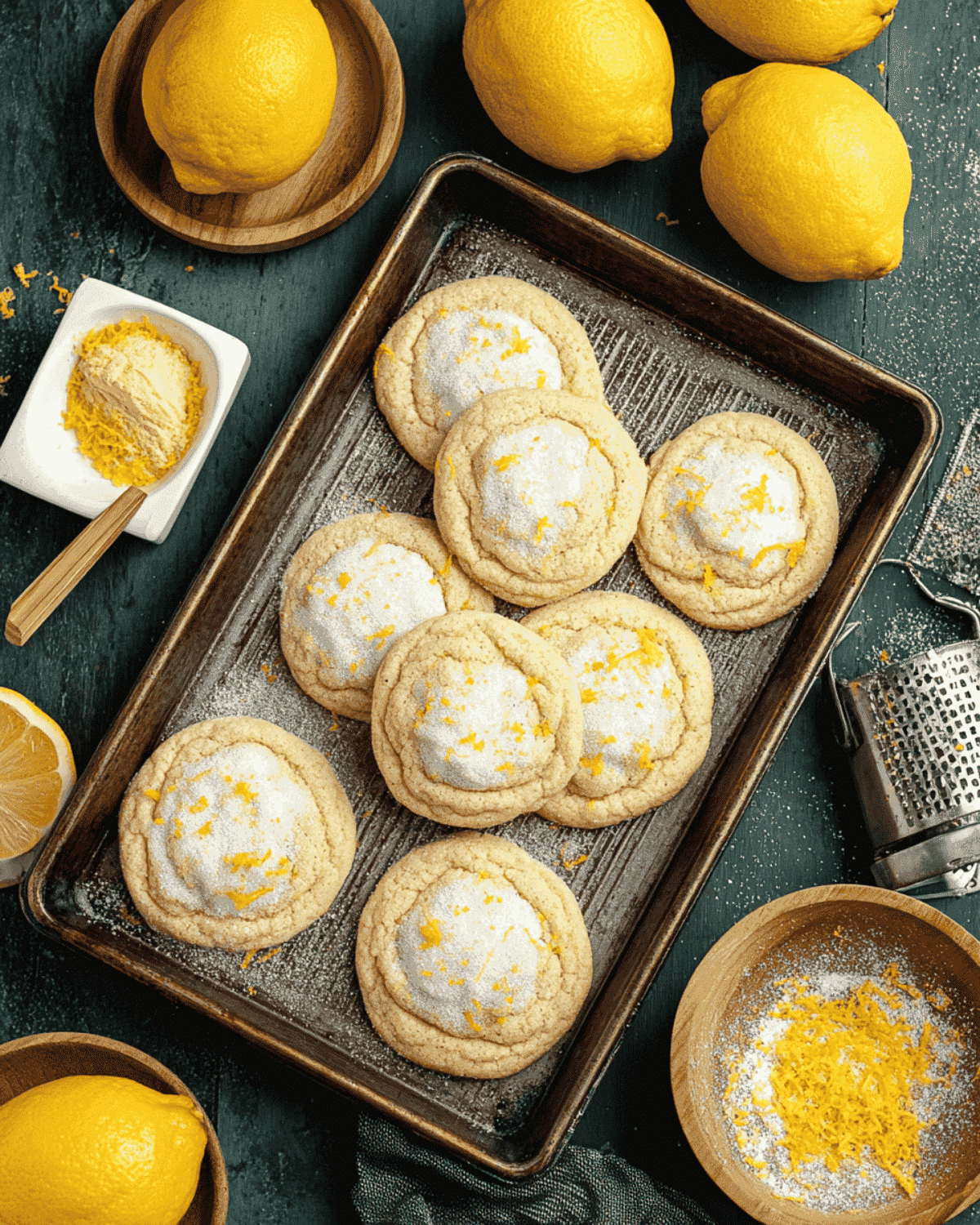 Soft & Chewy Lemon Cookies – Bright, Tangy, and Irresistible