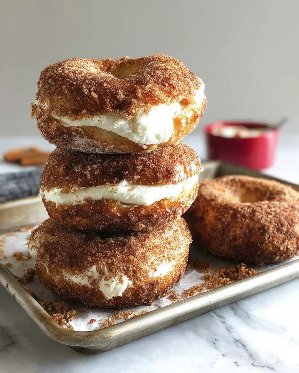 Cinnamon Sugar Crunch Bagels | Homemade Sweet Bagel Recipe